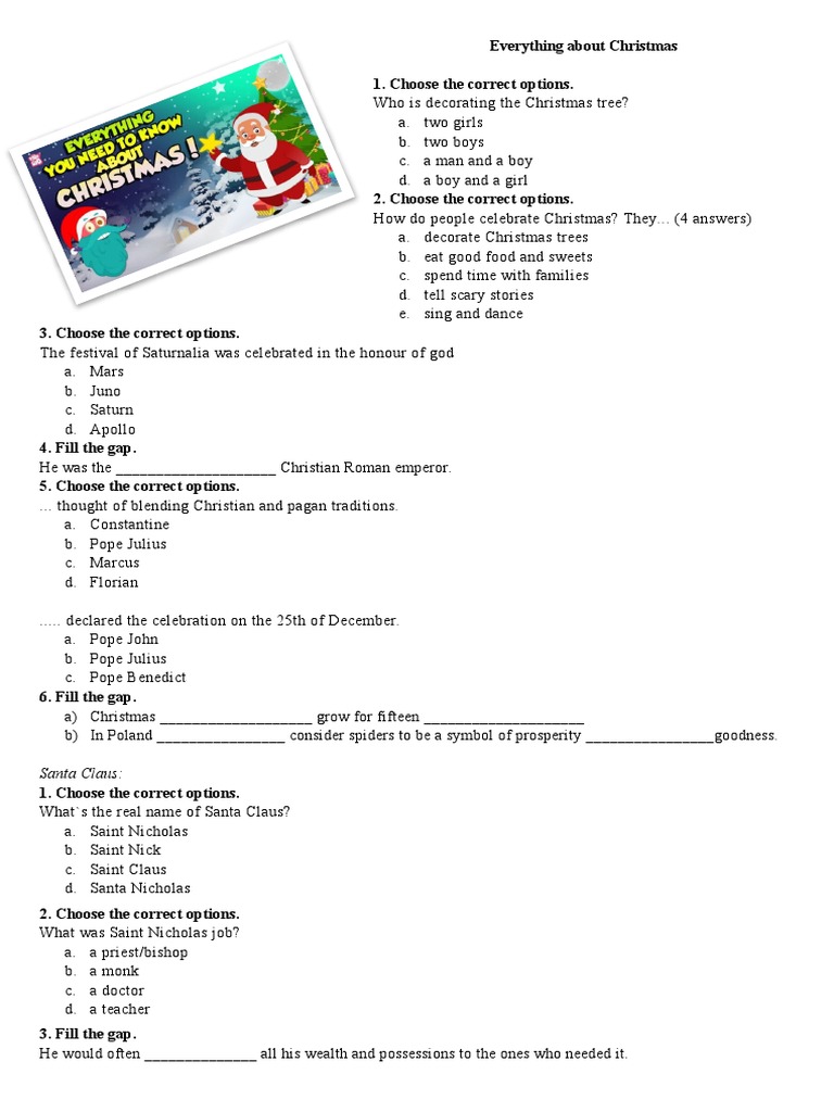Christmas Quiz and Trivia Guide | PDF | Christmas | Santa Claus
