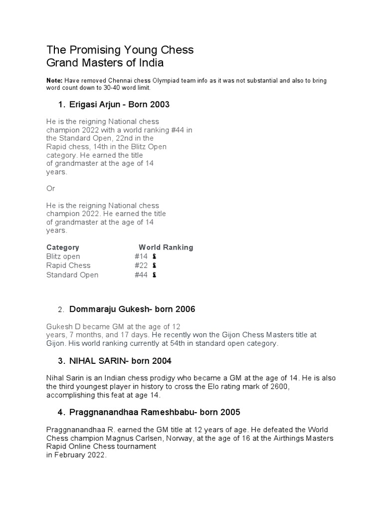 Chess Content | PDF | Chess People | Gaming