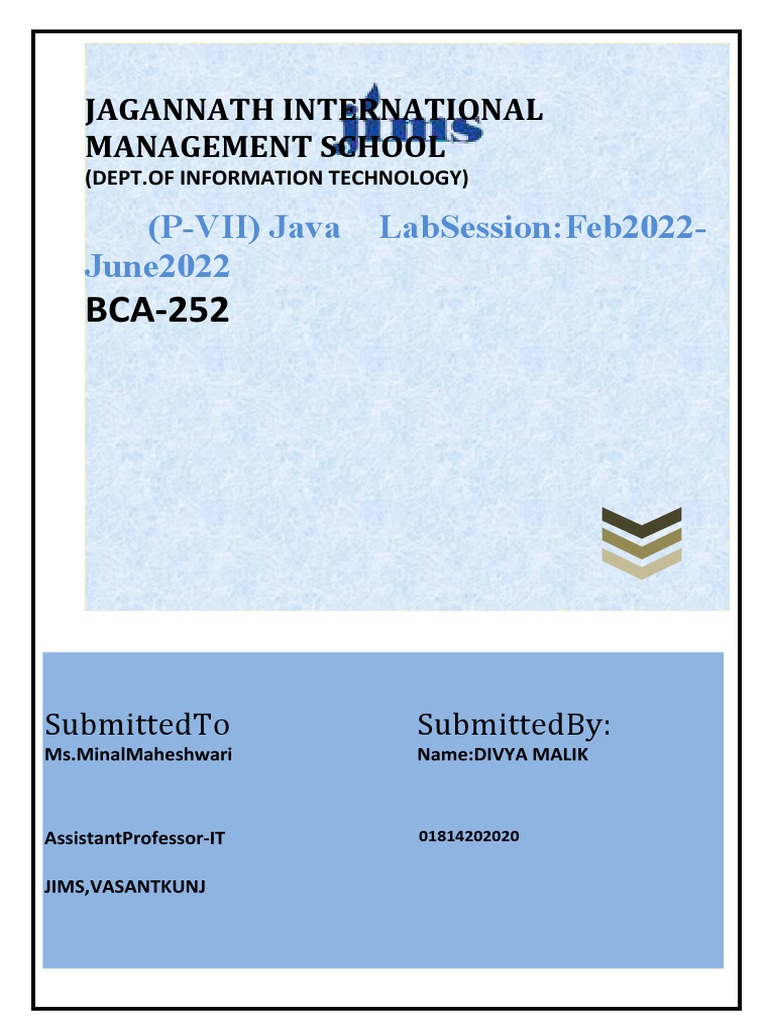 Divya Java | PDF | Method (Computer Programming) | Class (Computer Programming)