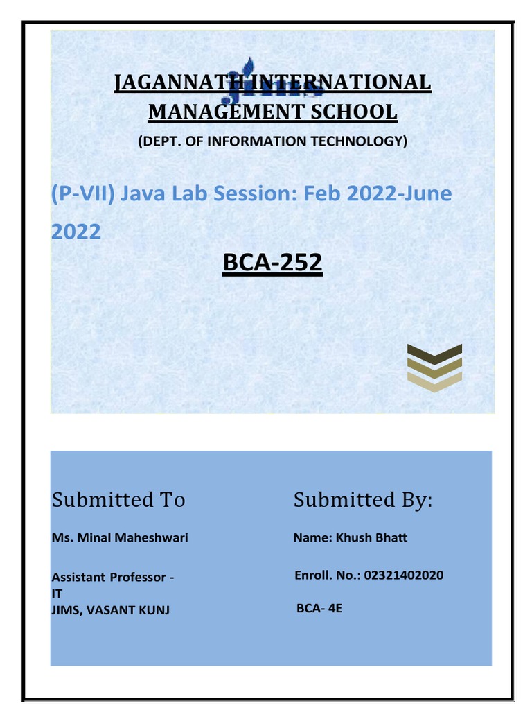 Java Practical File | PDF | Programming | Constructor (Object Oriented ... Java Practical File | PDF | Programming | Constructor (Object Oriented ...