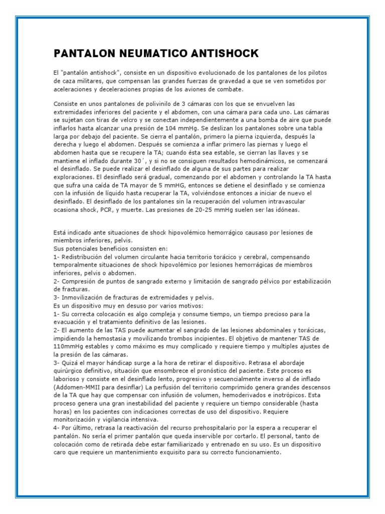 Pantalon Neumatico Antishock | PDF | Causas de la muerte ...