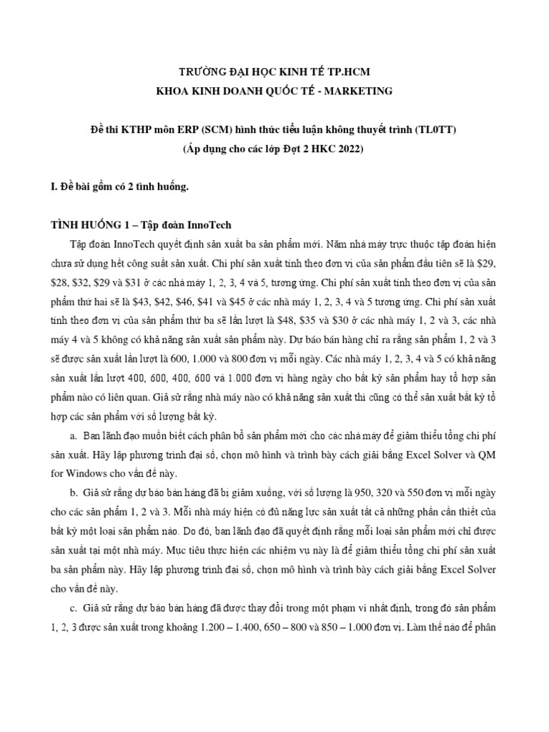 Äá TLOTT ERP - SCM | PDF