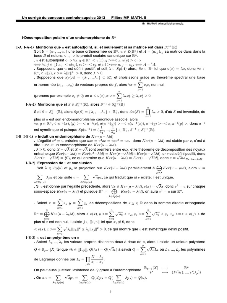 Centrale Supelec MP2 Corr B | PDF
