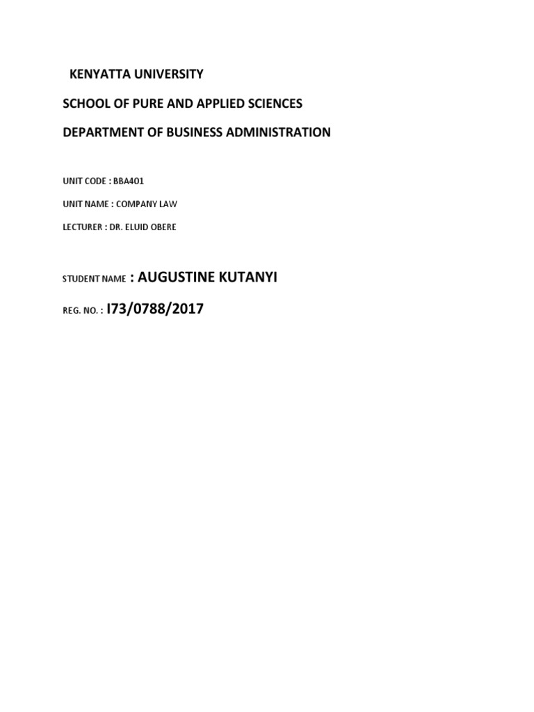 BBA401 - Assignment 1 | PDF