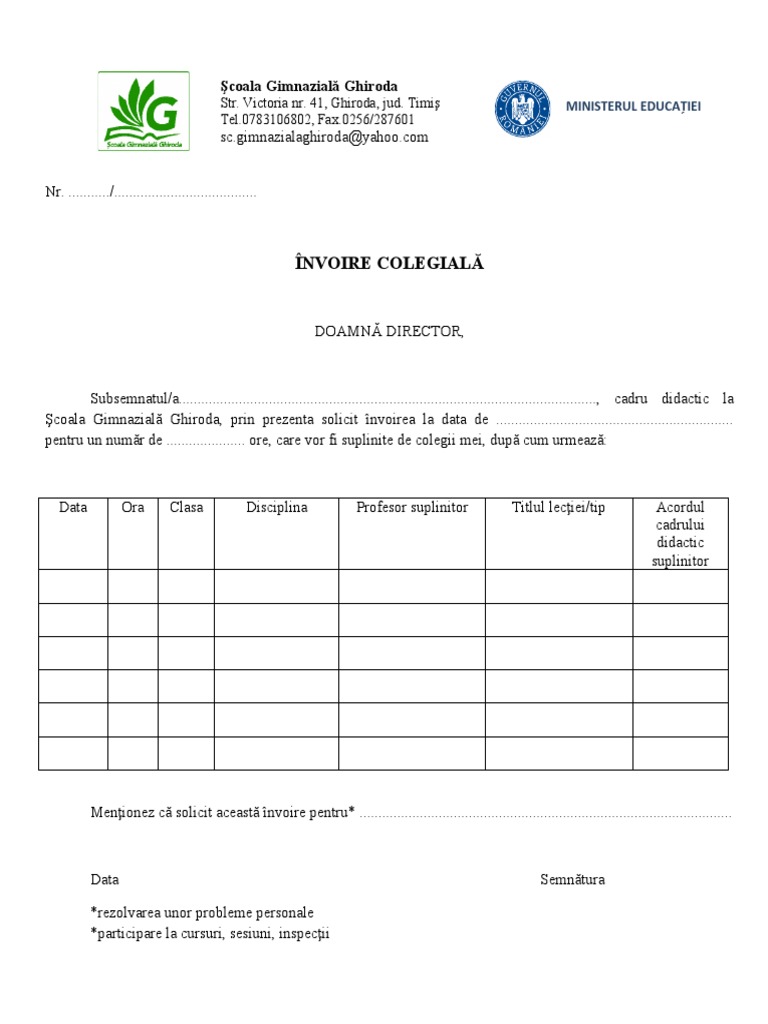 Invoire Colegiala | PDF