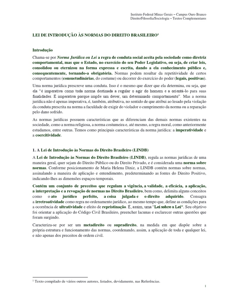 Apostila LINDB 1 | PDF