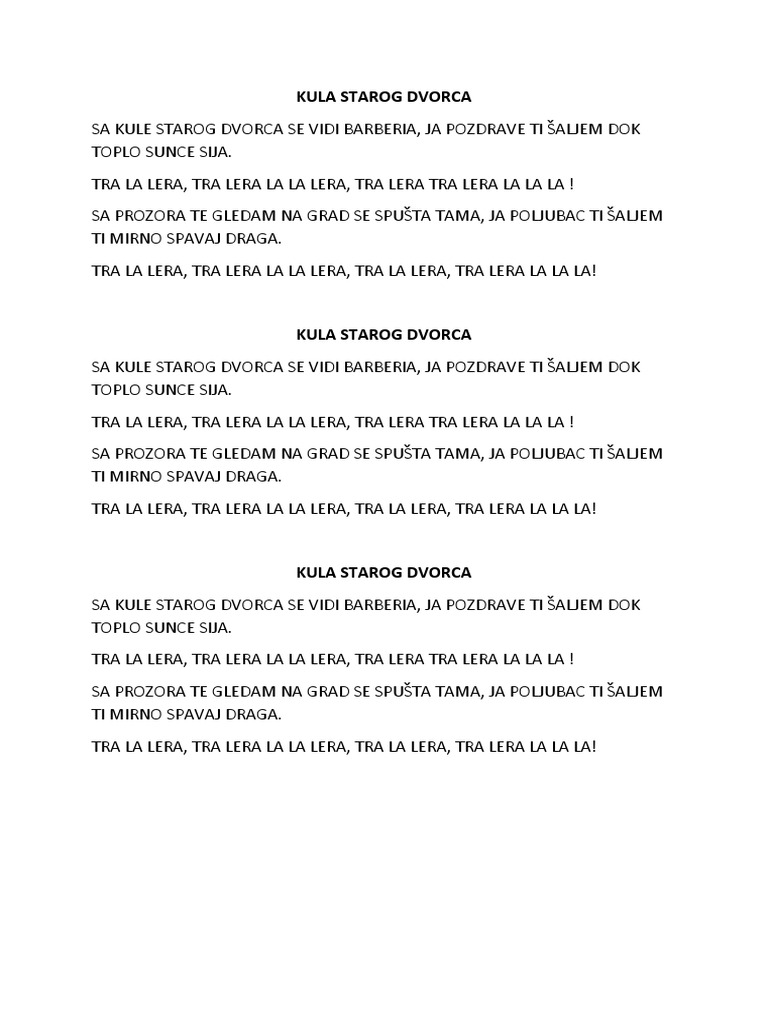 Kula Starog Dvorca | PDF