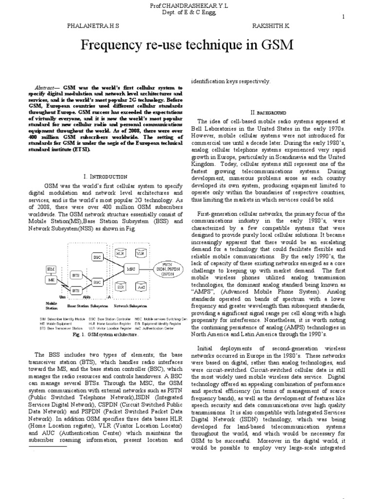 GSM Paper Presentation On Frequency Planning | PDF | Cellular Network | Mobile Phones