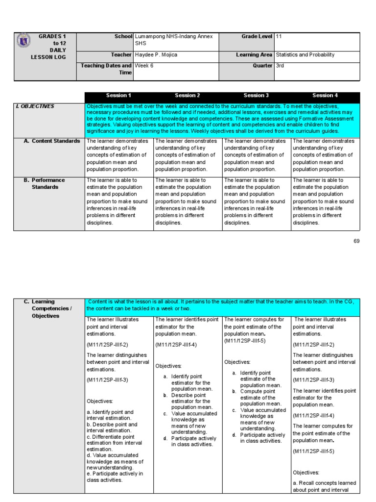 Statistics WEEK 6. | PDF