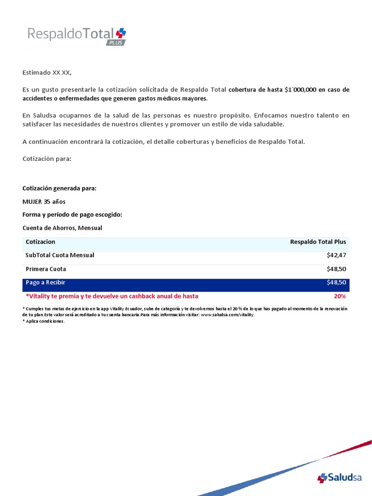 Respaldo Total Plus DT | PDF