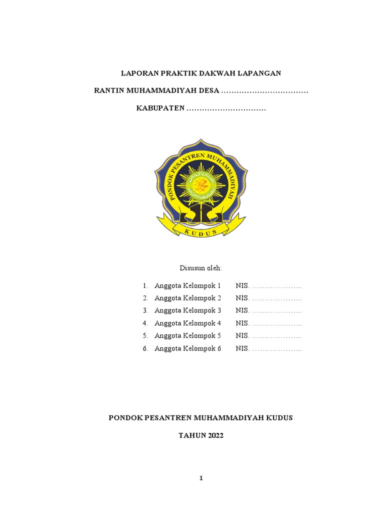 Contoh Format Laporan PDL | PDF