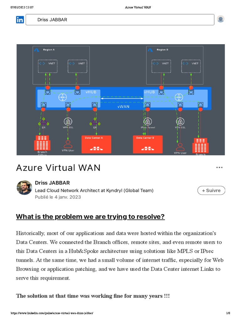 Azure Virtual WAN | PDF | Virtual Private Network | Cloud Computing