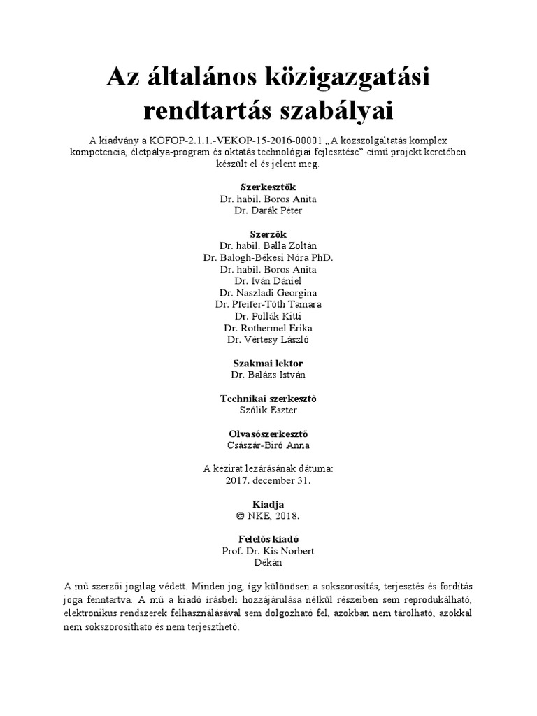 Altalanos Kozigazgatasi Rendtartas Kerel | PDF Altalanos Kozigazgatasi Rendtartas Kerel | PDF