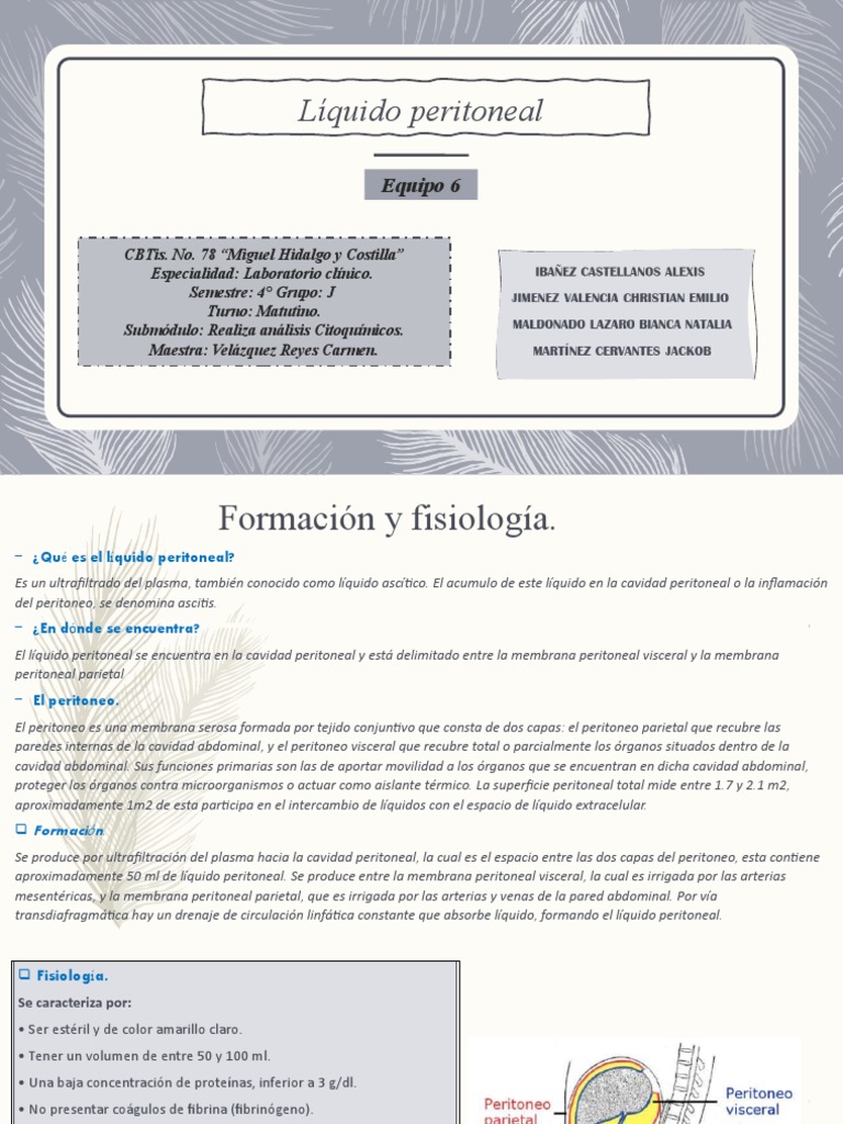 Líquido Peritoneal Equipo6 | PDF