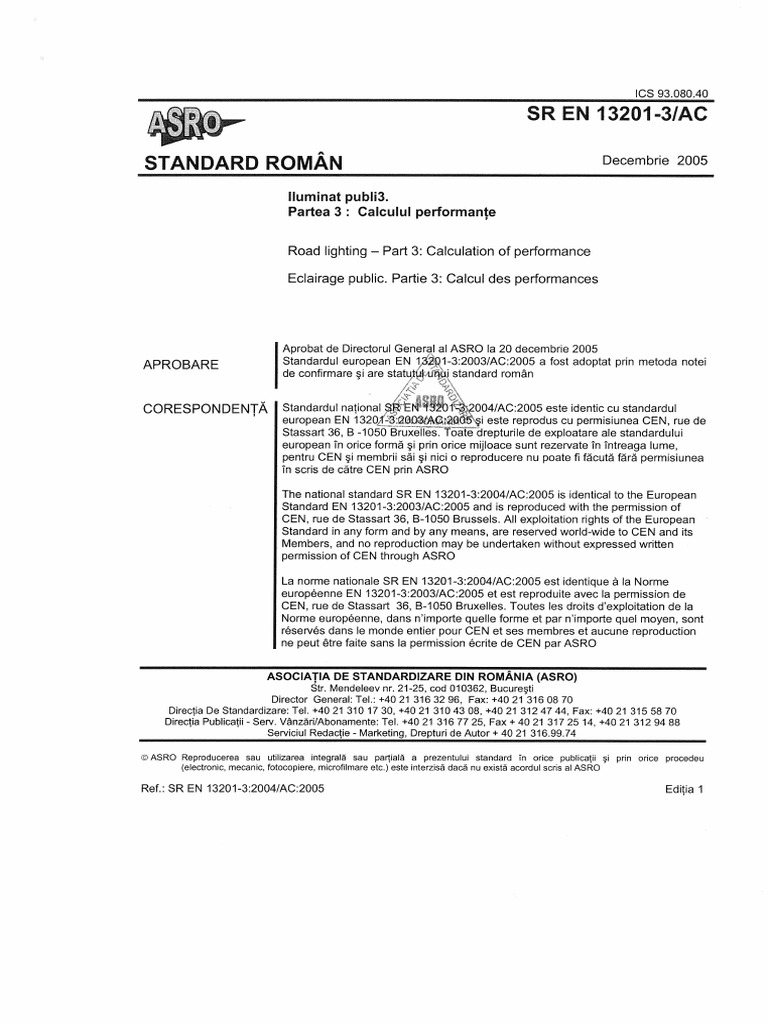 SR en 13201-3 Ac | PDF