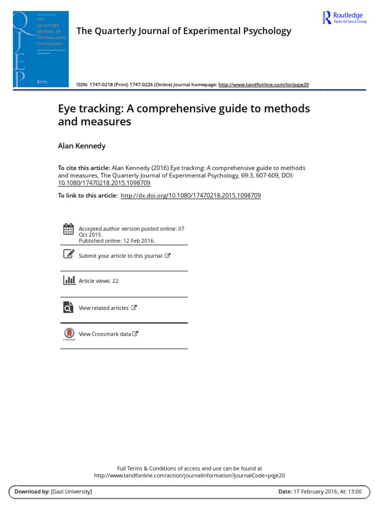 Eye Tracking A Comprehensive Guide To Methods | PDF | Accuracy And ...