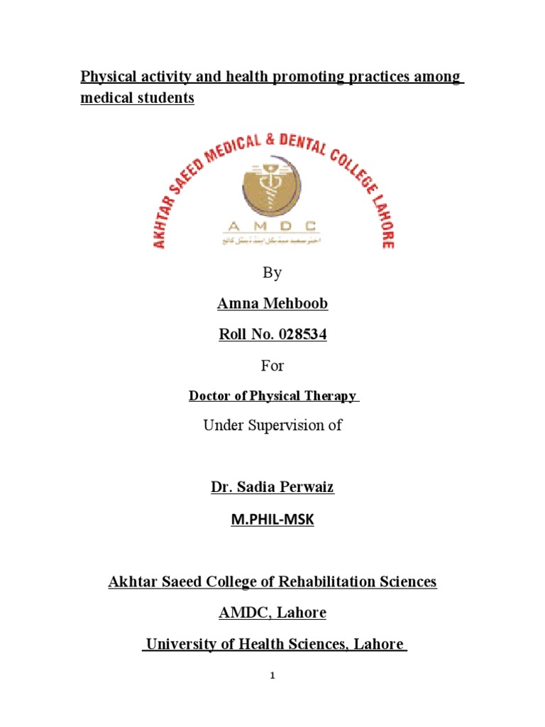 Thesis Amna | Download Free PDF | Mental Health | Health Sciences