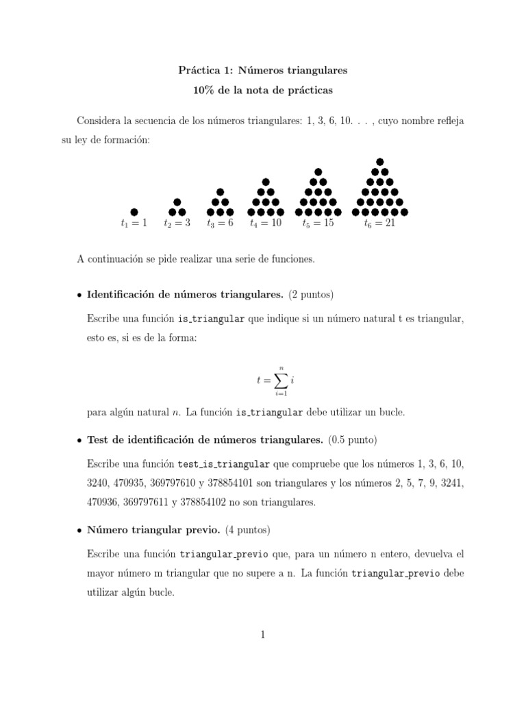 PR Ctica 1 N Meros Triangulares | PDF | Métodos y materiales de enseñanza | Informática