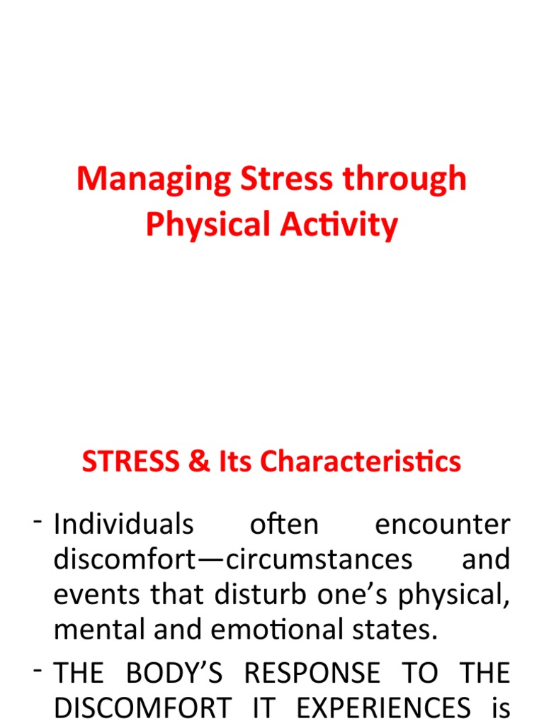 Stress Management through Physical Activity | PDF | Stress (Biology ...