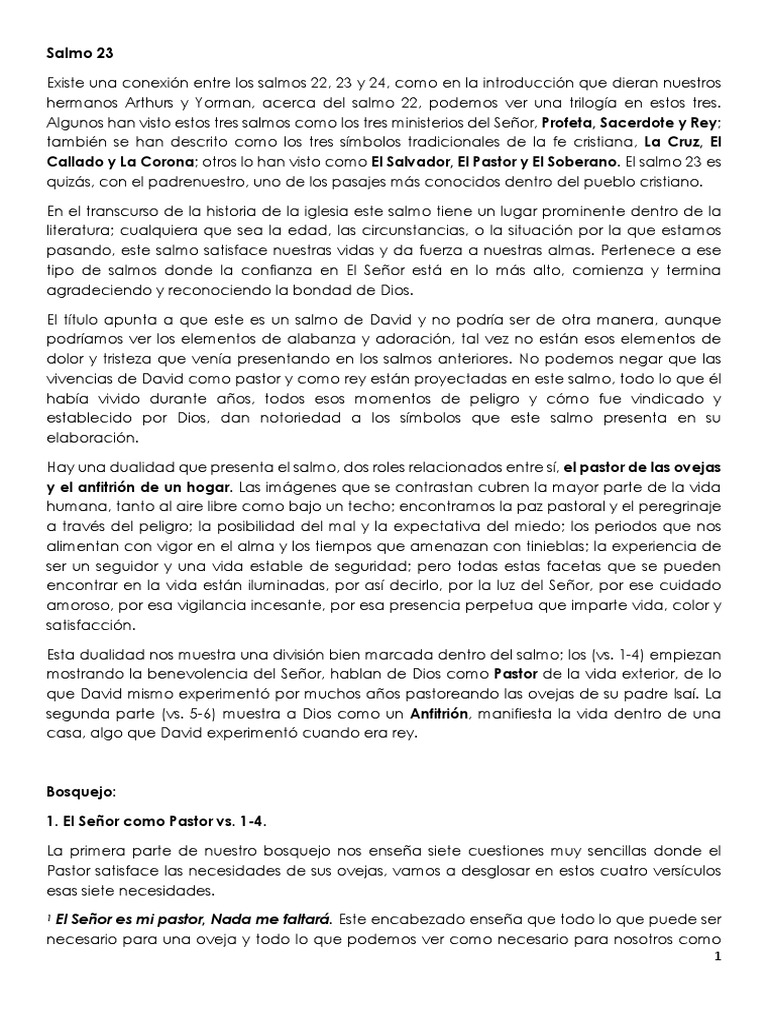 Salmo 23 | PDF | Cristo (título) | Salmos
