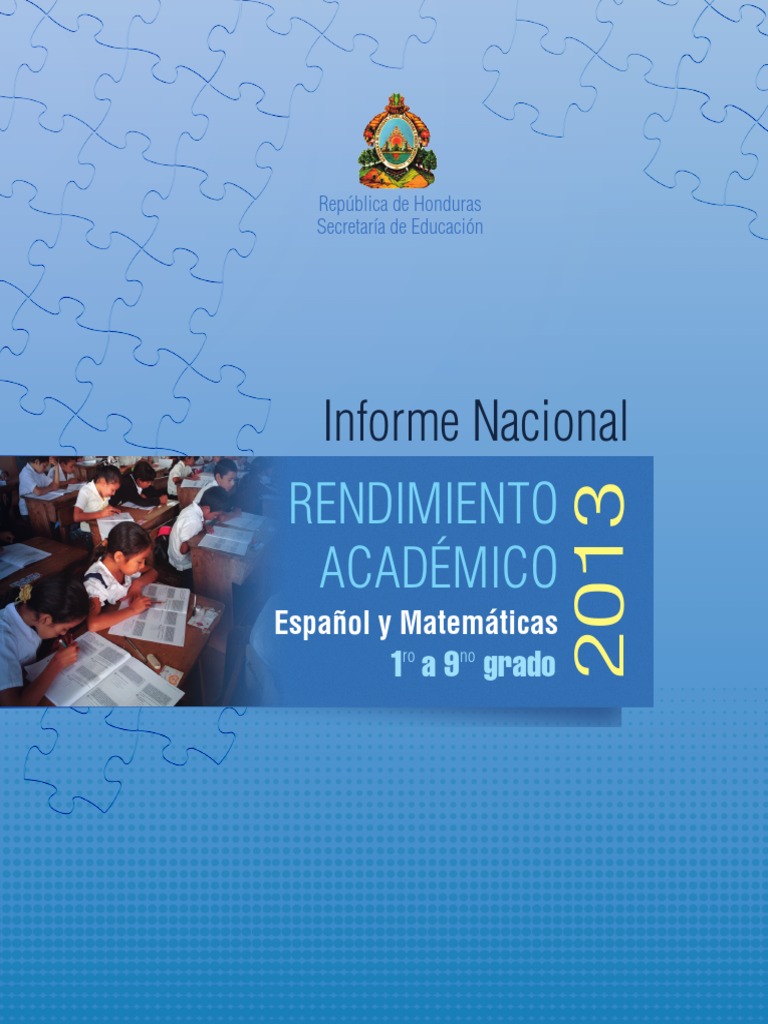 Informe Nacional de Rendimiento Academico 2013 | PDF | Evaluación | Método de enseñanza