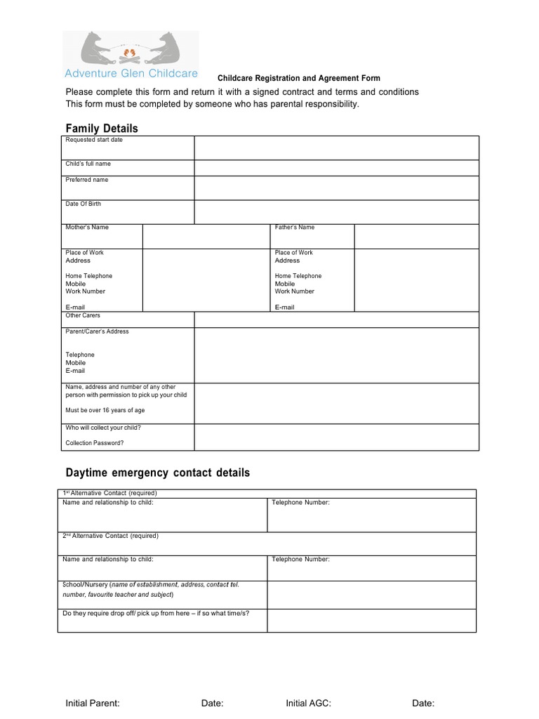 Agc Registration Form 2023 | PDF | Child Care | Decision Making