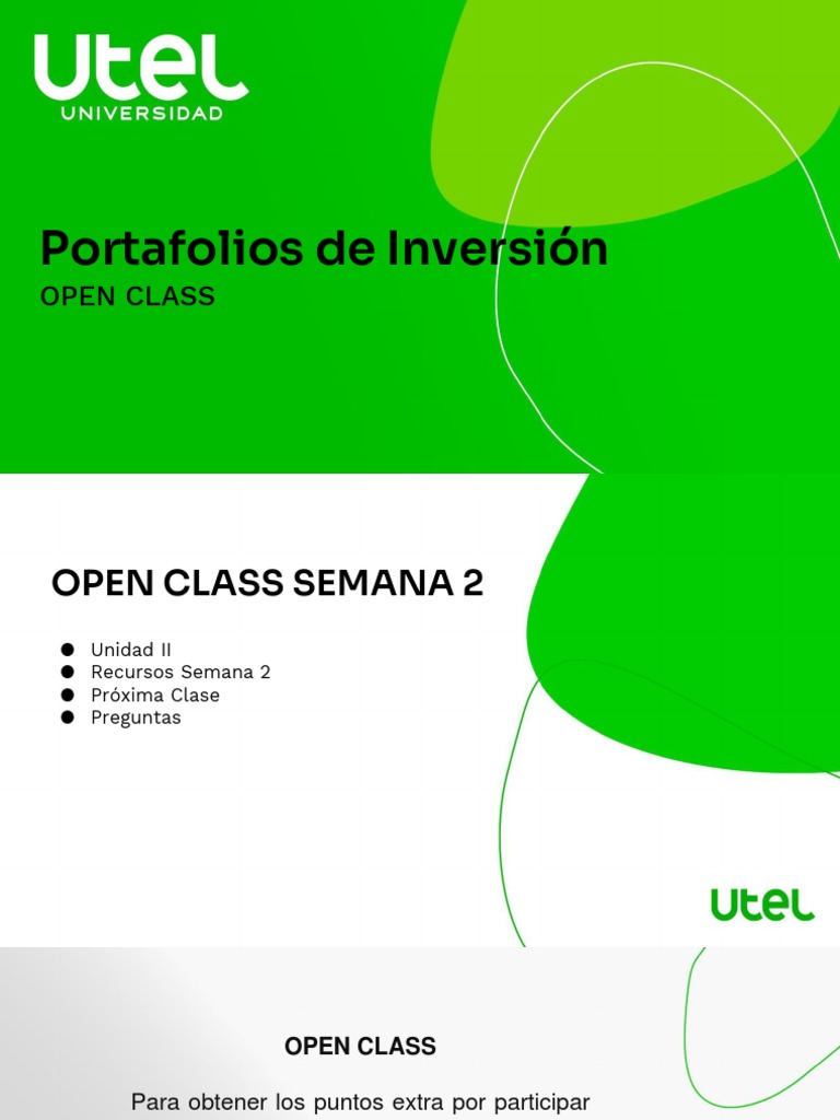Portafolios De Inversión Oc Sem 2 Pdf Valor En Riesgo