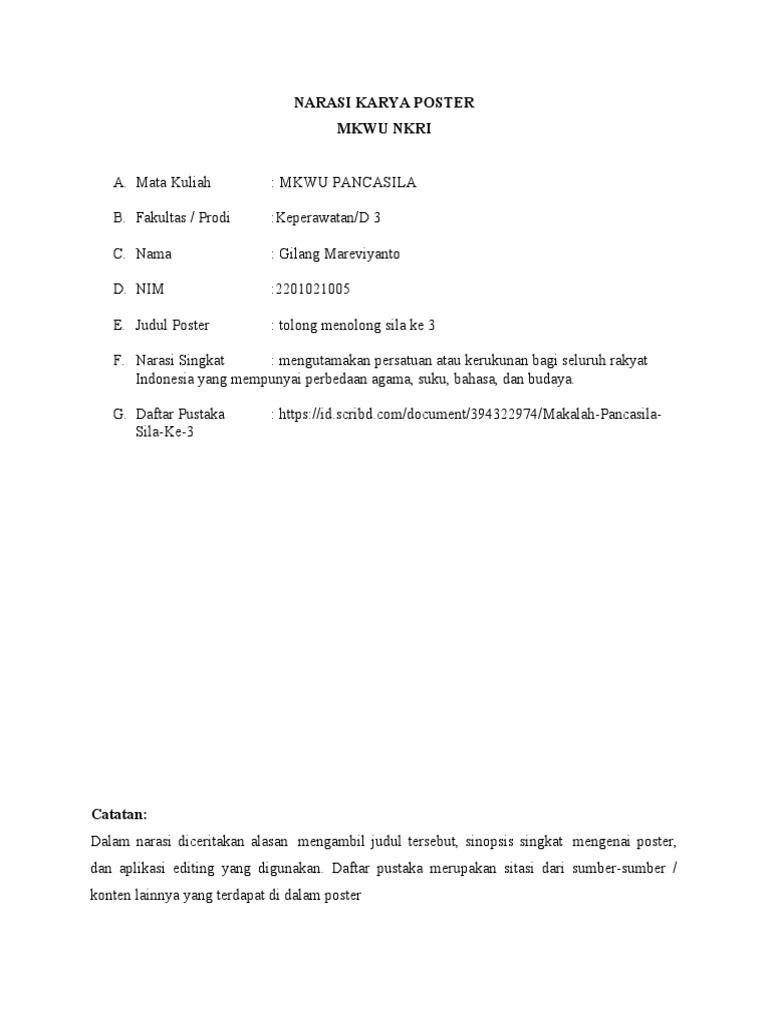 4.narasi Karya Poster - Mkwu Nkri | PDF