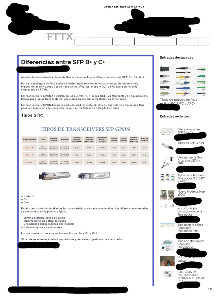 Tabela Transceiver Gpon | PDF | Internet | Equipo