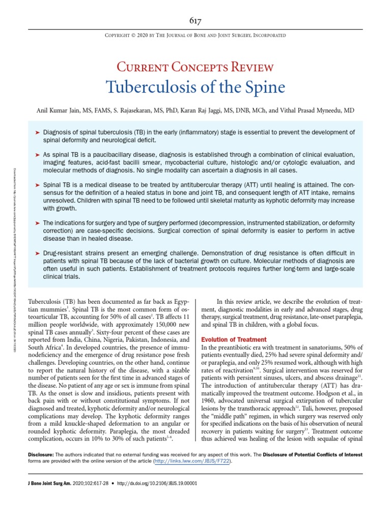 Current Concepts in Spinal TB | PDF