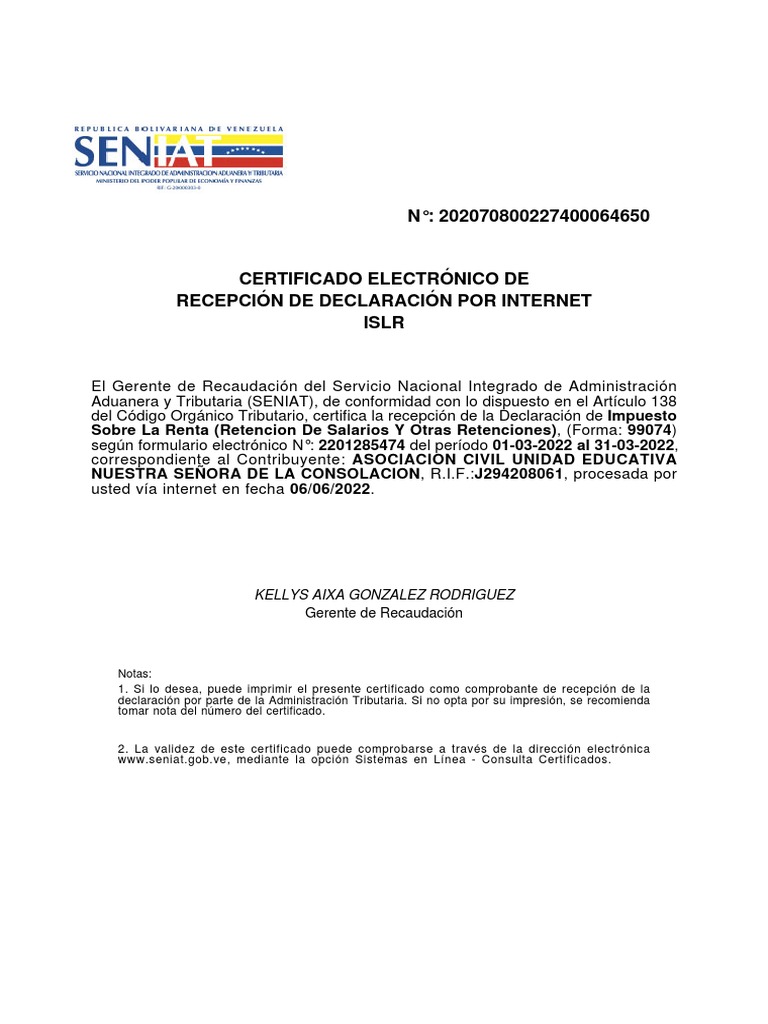 Consultar Certificado 202203 | PDF | Finanzas y dinero | Derecho