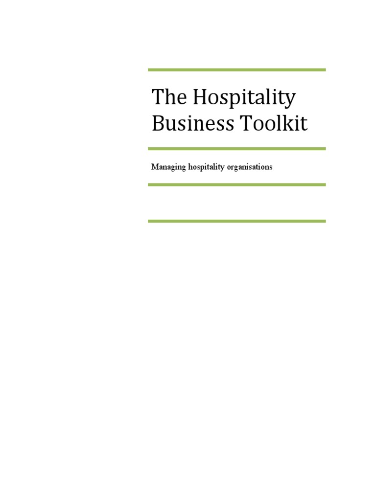 The Hospitality Business Toolkit | PDF | Debits And Credits | Economies