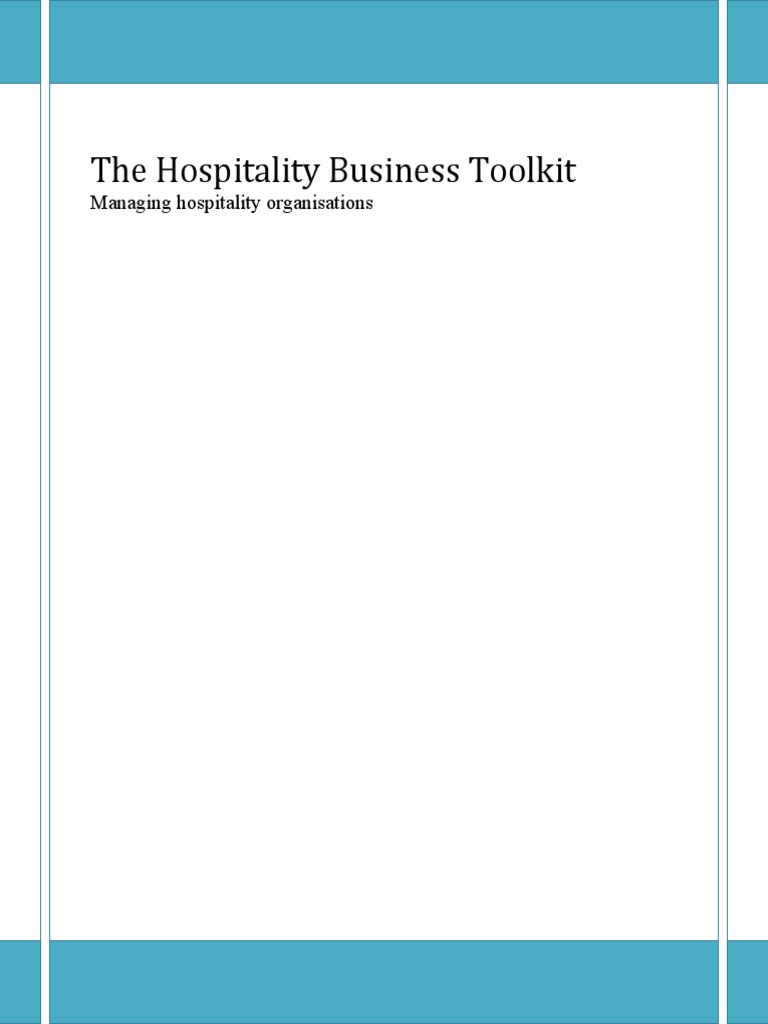 The Hospitality Business Toolkit | PDF | Debits And Credits | Economies