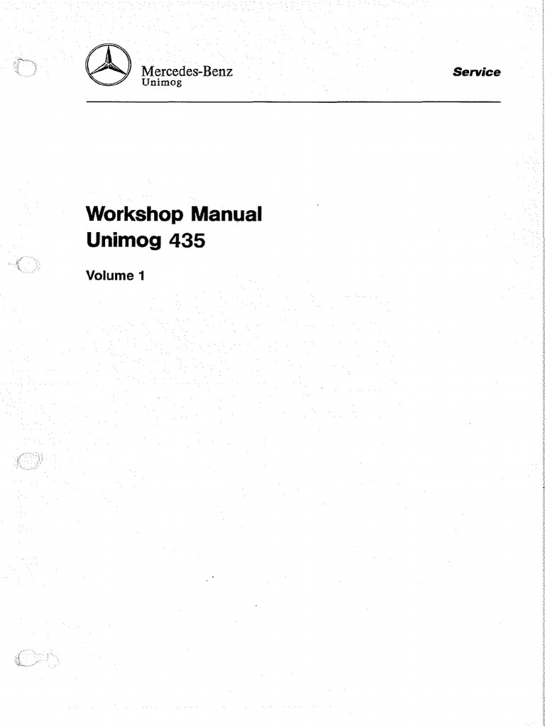 1 Unimog435 Workshop-Manual Part1 | PDF