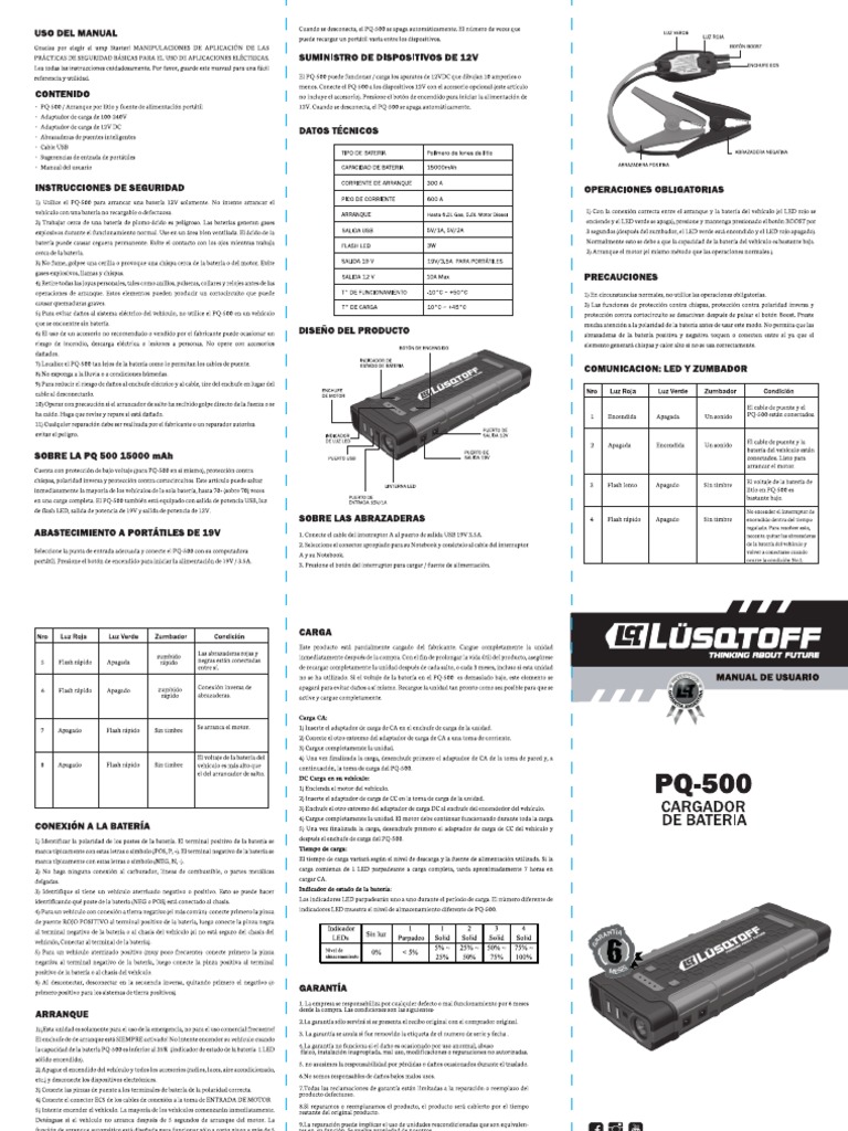 Manual Arrancador Lusqtoff PQ-500 | PDF
