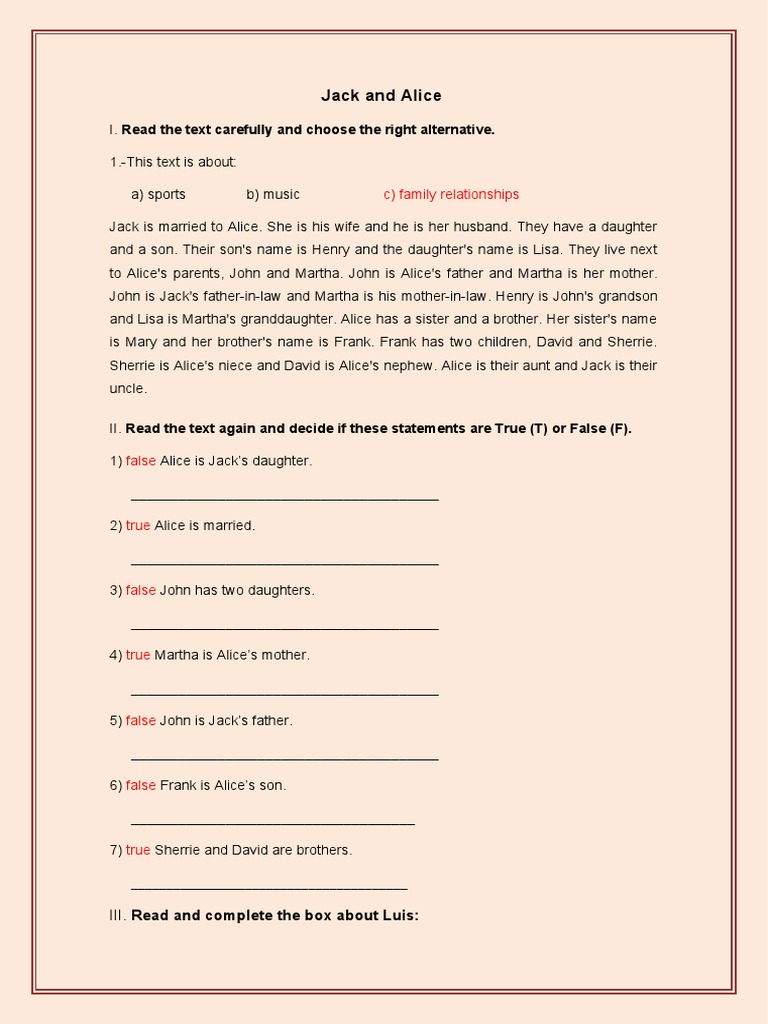 Reading Comprehension MJCM | PDF | Interpersonal Relationships ...