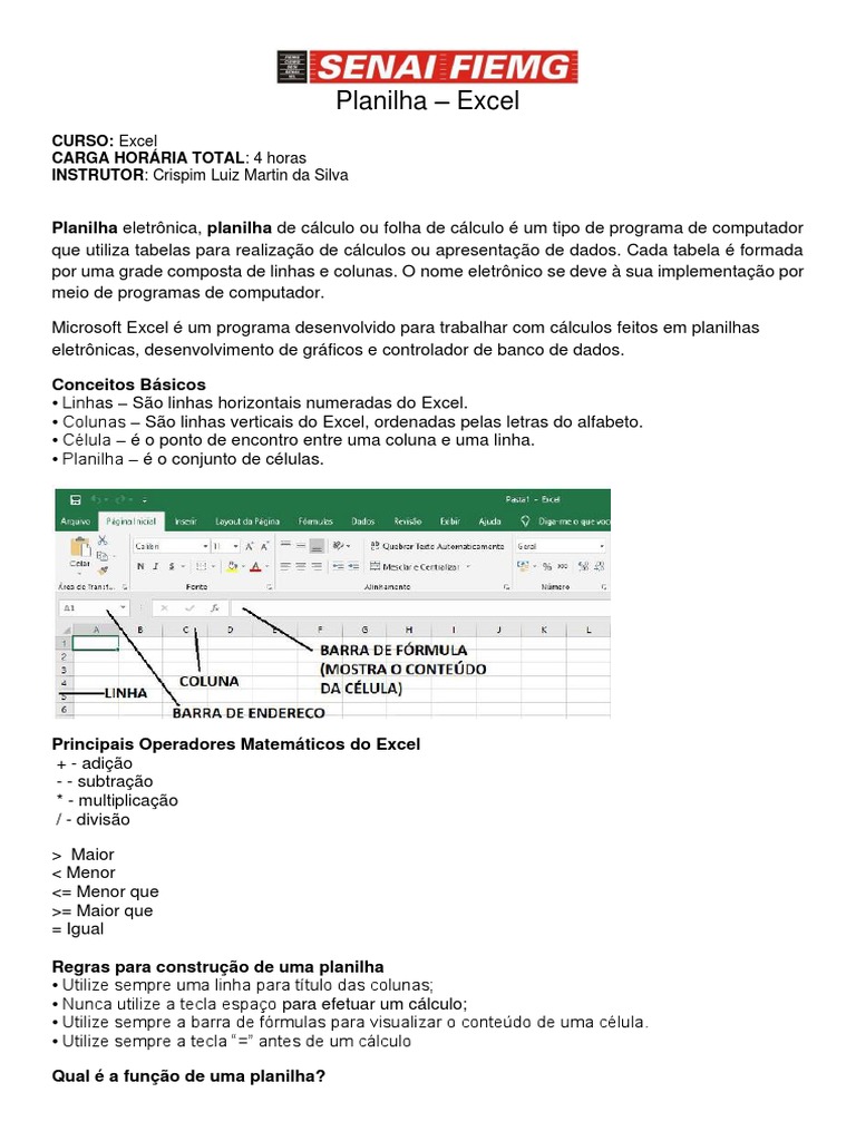 Excel | PDF | Planilha | Microsoft Excel