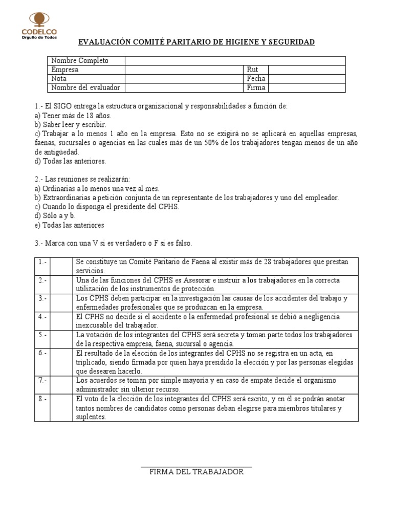 Evaluacion CPHyS | PDF