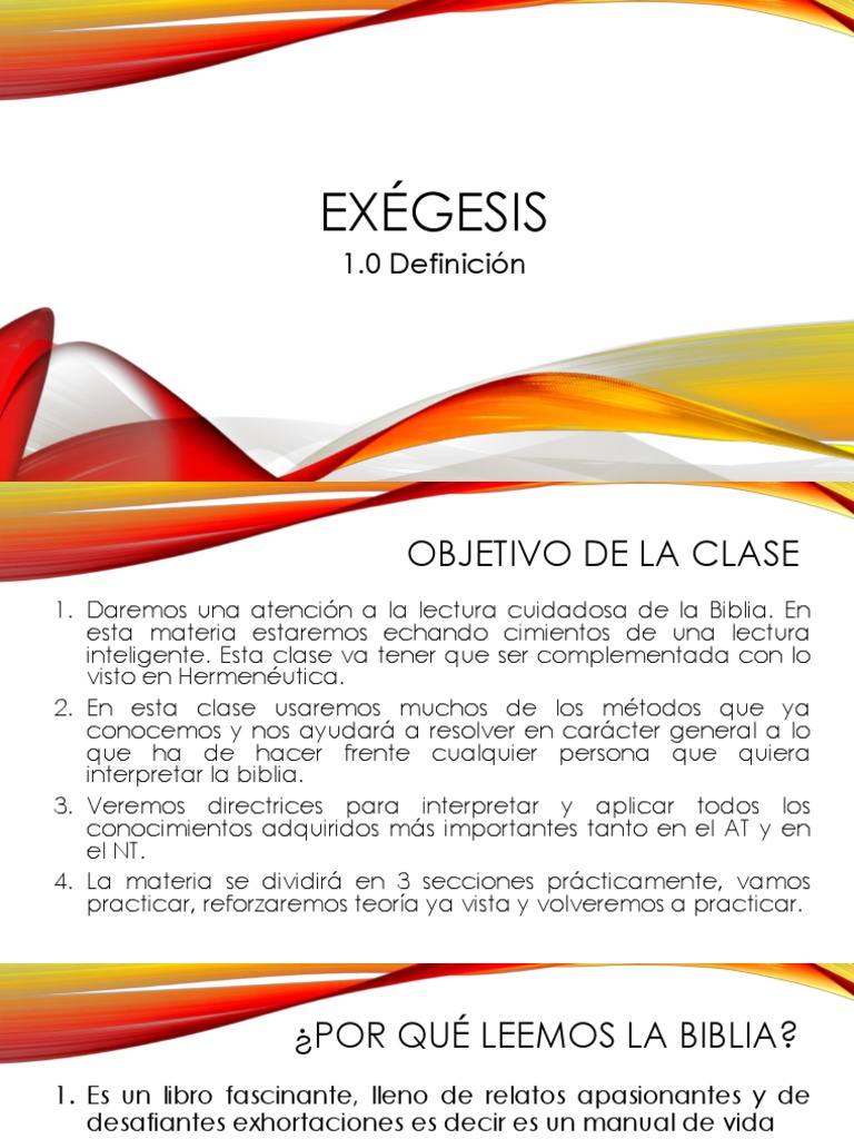 Exégesis Bíblica: Guía de Interpretación | PDF