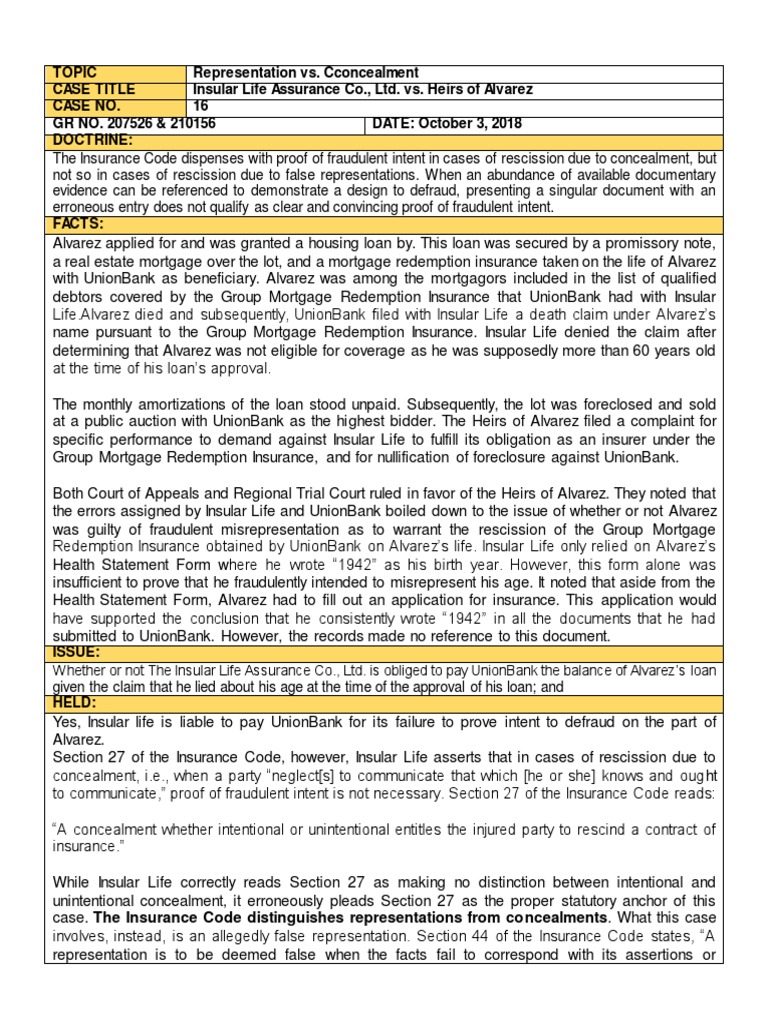 16 Insular Life Vs Heirs of Jose Alvarez | PDF | Mortgage Law | Foreclosure