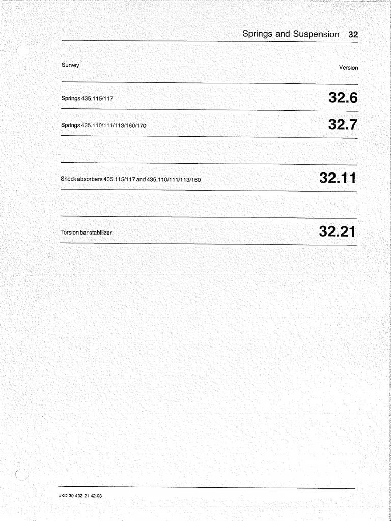 32-Springs and Suspension - Unimog 435 Workshop Manual | PDF