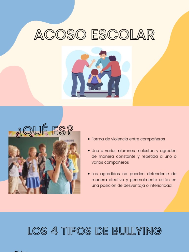 Prevención y Tipos de Bullying Escolar | PDF