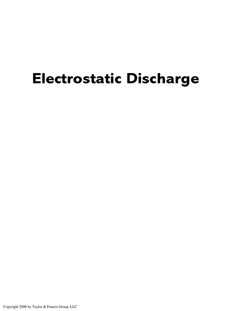 CRC - Electrostatic Discharge | PDF | Electric Arc | Electrical Breakdown