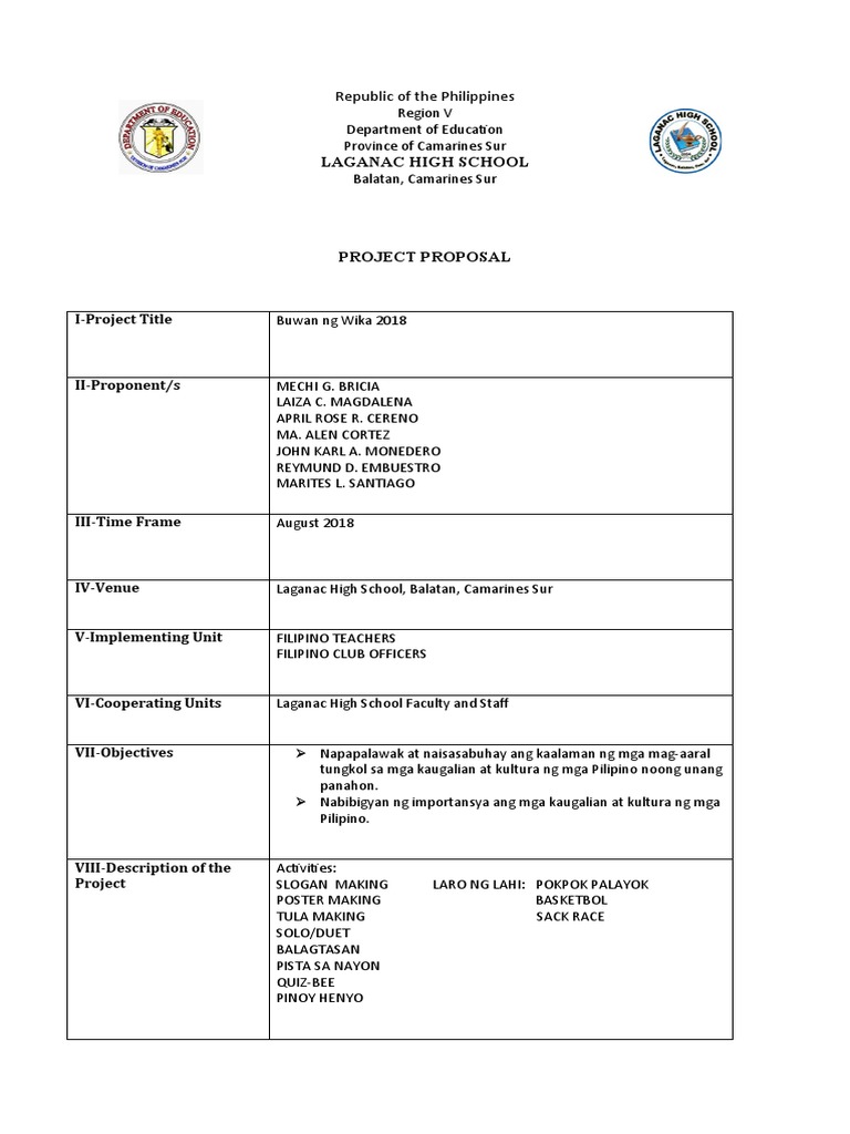 Project Proposal | Download Free PDF | Languages Of Southeast Asia ...