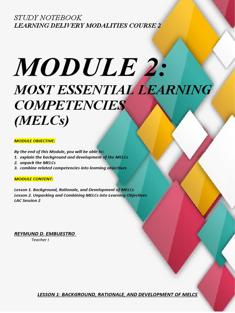 Module 2 Study Notebook 1 | PDF | Learning | Curriculum