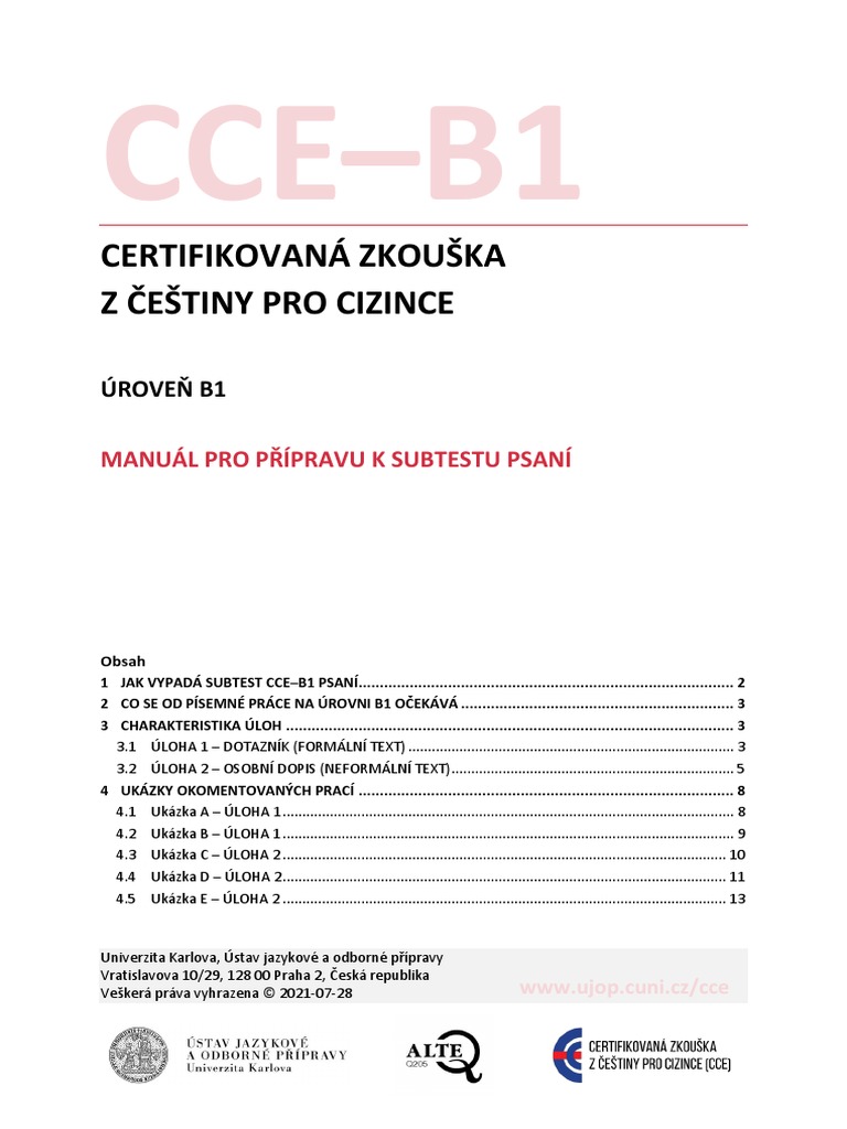 CCE-B1 PS Manual Pro Kandidaty | PDF