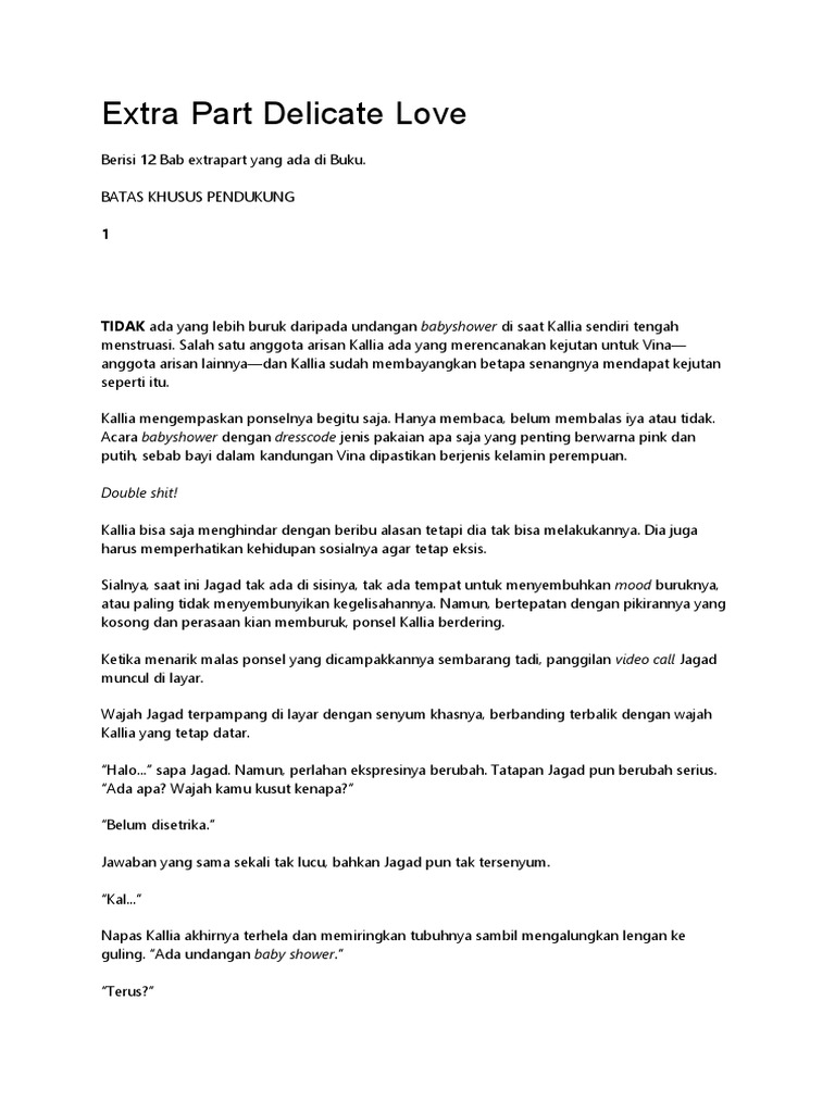 Extra Part Delicate Love: Double Shit! | PDF