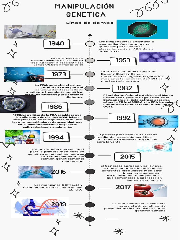 Una línea de tiempo de los principales hitos en el desarrollo y regulación de la manipulación ...