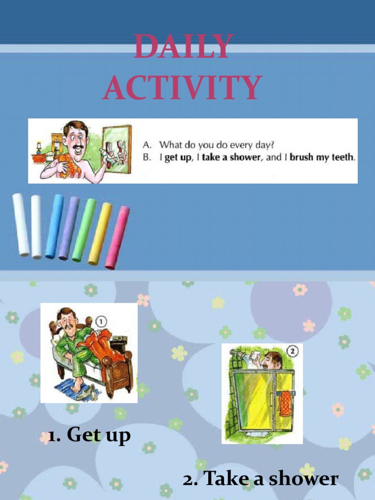 Daily Routine Fun Activities Games Picture Description Exercises ...