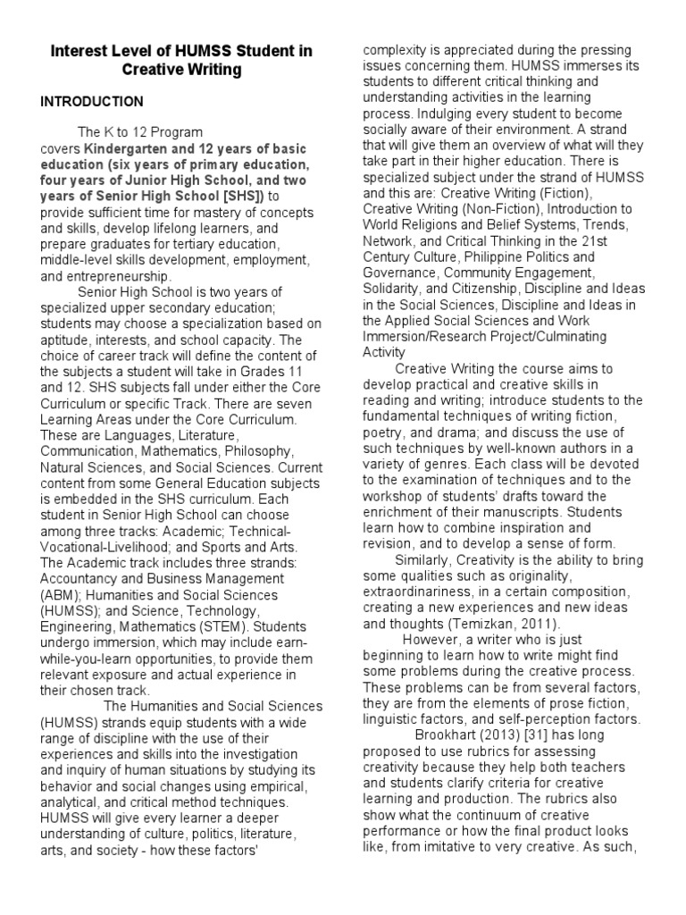 Pr2 Sample Research | PDF | Curriculum | Creativity